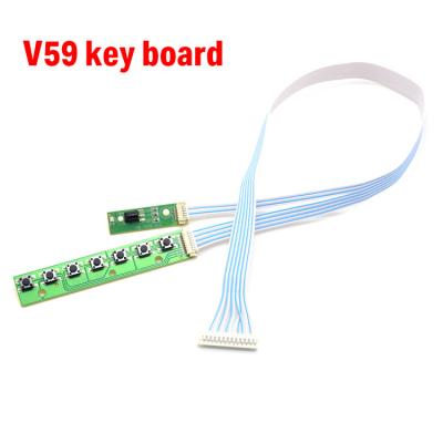 China 7K V59 V56 Universal 7 Keys Keyboard Plate For LCD TV Mainboard Accordance Keypad With IR for sale