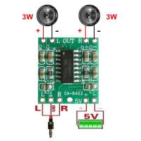 China Ultra Small 20x19mm Audio Amplifier Module with 2x3W Output and 5V DC Power Class D Digital Power Amplifier Board for sale