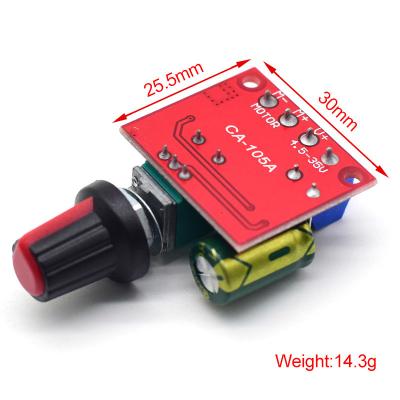 China CA-105A Mini 5A Dc Motor Speed Controller Module Max 90W 3V-35V for sale