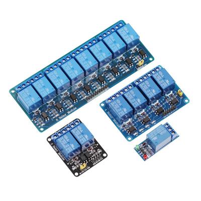 China Hoog- en laagniveau-aansluiting 5V/12V/24V Schild voor Arduino 1 2 4 6 8 Channel Relay Module Te koop