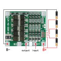 China CA-4S-30A-B Lithium 18650 BMS Battery Protection Board 30A 14.8V 12.8V 4s Bms Board for sale