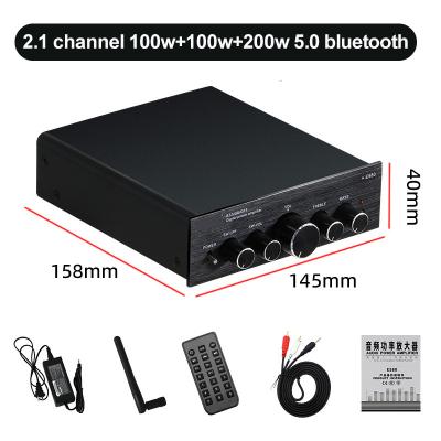 China 2*100W 2.1 Channel Digital Audio HIFI  Desktop Digital Amplifier Subwoofer Sound Power Amplifier for Home Audio for sale