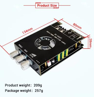 中国 ZK-1602T 2*160W 2.0チャネル デジタルパワーアンプ モジュール Dクラス オーディオステレオ BT 5.0 サブウーファーアンプボード ZK-1602T 販売のため