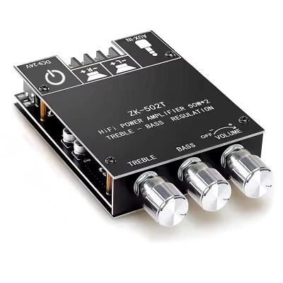 China TPA3116D2 Modulo de amplificador de audio de subwoofer ZK-502T 2 canales de placa estéreo de audio con 2 * 50W de bajo AMP y comunicación AUX for sale