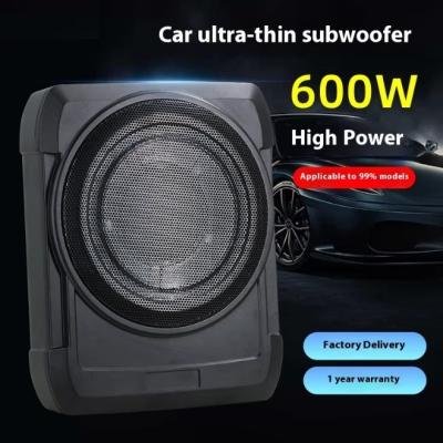 China New 8-Inch Ultra-Thin Car Subwoofer Amplifier Active High-Power Audio System Modified Cannon 12V 600W Subwoofer Car Audio System for sale
