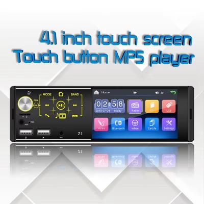 China 4.1inch Portable Car Stereo Dual USB HD Touch Screen for Bluetooth MP5 Player Colorful Lights Autoradio Car Radio CD for DVD VCD for sale