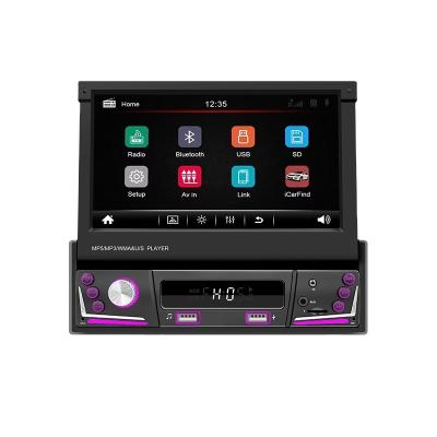 China 7-Inch Telescopic 1 Din Screen Car for MP5/MP3 Player Smart for BT Wireless Universal Card-Insertable Radio Carplay Android Auto for sale