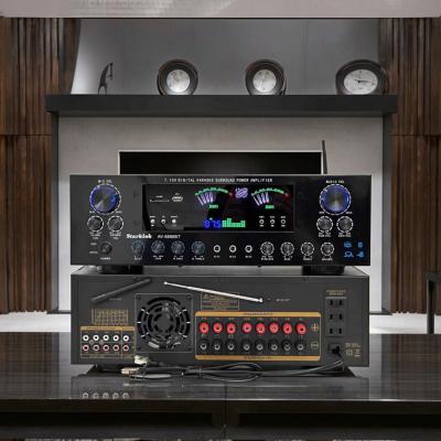 China AV-8888BT Professional 7.1 Channel 2000W Ultra-High Power Home Theater Amplifier BT Wireless Home KTV Surround Sound System for sale