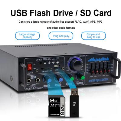 China 160W Dual Channel HiFi Stereo Audio Home Digital Amplifier Professional Tube Amplifier Module Microphone Input Remote Amplifier for sale