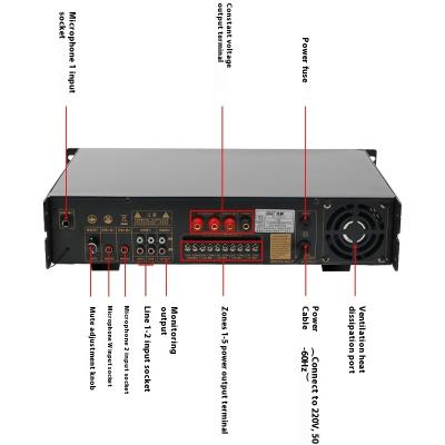China SA-5015 High-Power BT Wireless USB Card Engineering-Grade Fixed Resistor 150W/250W/400W Fixed Voltage Partition Power Amplifier for sale