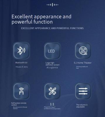 China A600Y Aktiver Heimkino-Leistungsverstärker 5.1 Mehrkanal 5*50W+100W Unabhängige Einstellung Fernbedienung BT 5.3 Subwoofer zu verkaufen