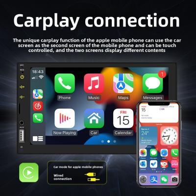 China 7 Inch Car for MP5 Player with for BT Wireless HD Rearview Camera CarPlay Android Auto Dashboard Radio Wired Dashboard Radio for sale