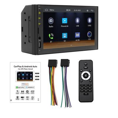 China 7 Inch Car for MP5 Player with for BT Wireless HD Rearview Camera CarPlay Android Auto Dashboard Radio Wired Dashboard Radio for sale
