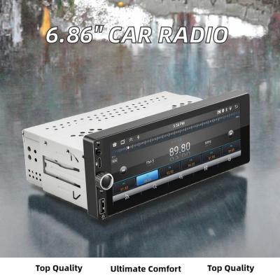 China Single Din 6.86 Inch CarPlay/Android Auto Car Radio with Touch Screen LCD USB Connection Dashboard Placement for sale