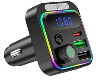 China Portable Car BT Wireless Music Player Fast Charging FM Transmitter QC3.0 Car Phone Charger USB Port PD20W Mobile Phone for sale