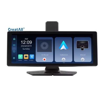 China Creatall Portable 10.26inch Dual Recording Dash Cam 2 Lenses Front Rear Video Recorder for CarPlay Navigation Cross-Border Car for sale