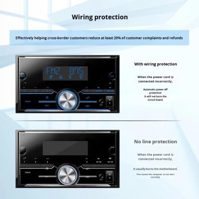 China Creatall 12V Dual-Disk Car MP3 Player Smart for Bluetooth Car Amplifier Radio Colorful Light Aux SD Card Connection 1-Year for sale