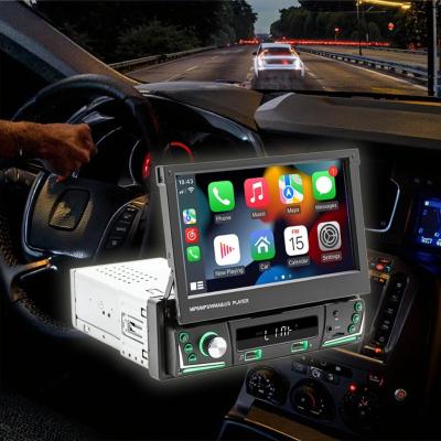 China Creatall 7-Inch Retractable Screen All-in-One Wireless CarPlay Smart for Bluetooth Reverse Camera In-Car MP5 Player for sale