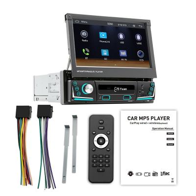 China Creatall 7-Inch Retractable Screen All-in-One Wireless CarPlay Smart for Bluetooth Reverse Camera In-Car MP5 Player for sale