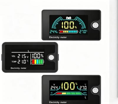 China LCD Power Meter 8-100V with Voltage/Temperature/Capacity Display for EV Lead-Acid & Lithium Batteries Model for sale