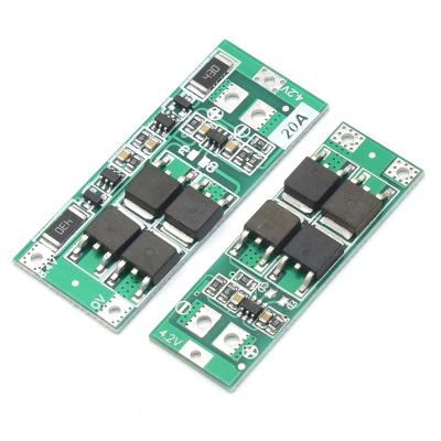 China CA-2S-20A-E Enhanced 8V 9V Li-ion Lithium Battery Charger PCB PCBA 20A Current Drill Motor Lipo Cell Module BMS Protection Board for sale