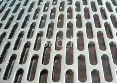 China Slotted Hole Galvanized Perforated Steel Sheet For Architecture 1.5m X 3m for sale
