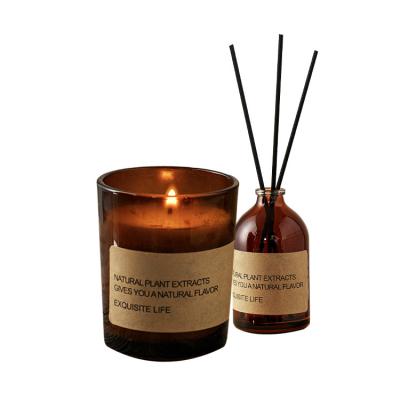 Cina Il vetro dell'etichetta privata ha sentito le candele e l'insieme di Reed Diffuser Home Fragrance Gift in vendita