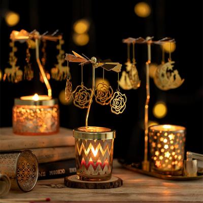 Cina Vaso di vetro Geometria per aromaterapia Merry Go Round Candele di soia profumate Etichetta privata in vendita