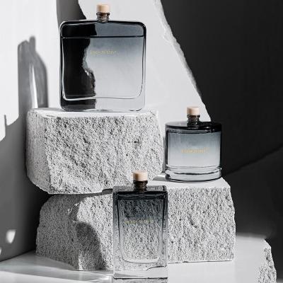 Cina Gradiente 3 Design Cilindro Quadrato Bottiglia Profumo Profumo Diffusore A Lamella Con Confezione Regalo in vendita