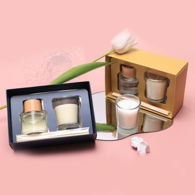 China Grupo Scented claro preto de vidro feito sob encomenda do presente do frasco da vela de Mini Small Luxury Private Label à venda