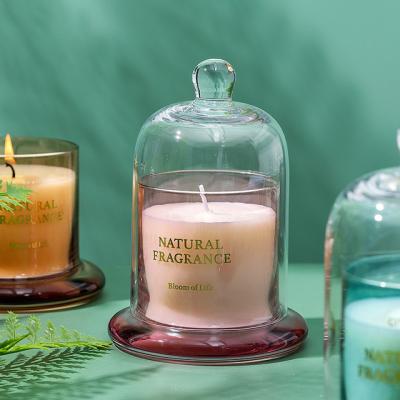 Cina Cera su ordinazione di dimensione di Rose Amber Ebony Fresh Spring Cream Coffee dell'etichetta delle azione la grande ha sentito le candele in barattolo con il coperchio di Bell in vendita