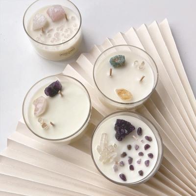 Cina La CASA Logo Soy Wax Crystal Stone su ordinazione dell'AROMA esamina in controluce grandi 10 profumati OZ in vendita