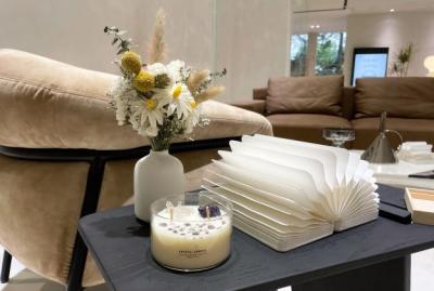 Cina La CASA Logo Soy Wax Crystal Stone su ordinazione dell'AROMA esamina in controluce grandi 10 profumati OZ in vendita
