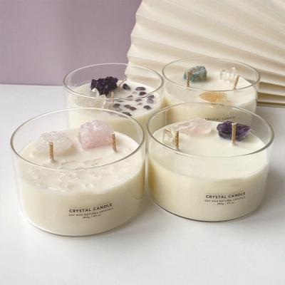 Cina La CASA Logo Soy Wax Crystal Stone su ordinazione dell'AROMA esamina in controluce grandi 10 profumati OZ in vendita
