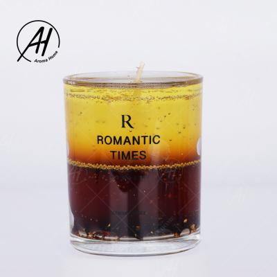 Cina Il profumo di vetro della cera della soia delle candele del barattolo del fiore reale romantico di nozze gelatinizza 7OZ 8OZ in vendita