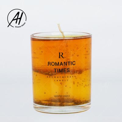 Cina Il profumo di vetro della cera della soia delle candele del barattolo del fiore reale romantico di nozze gelatinizza 7OZ 8OZ in vendita