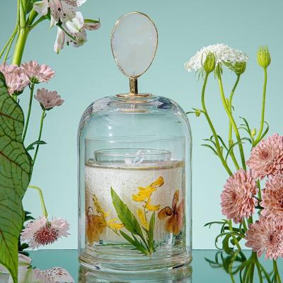 China De Geurkaars van Crystal Cup Healing Soy Wax van de Aromatherapy Onsterfelijke Bloem met Dekking Te koop