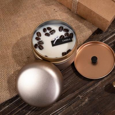 Κίνα Votive Scented κεριά κασσίτερου φασολιών καφέ κρέμας σόγιας εξατομικευμένα κερί για το γεγονός προς πώληση