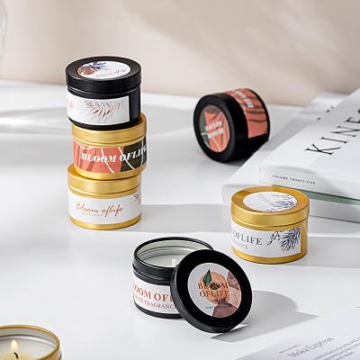 China Van de de Kaarsgift de Vastgestelde 100% van de decorkruik van de de Sojawas Reis Tin Scented Candle 5pcs/Set Te koop