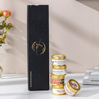 China Van de de Kaarsgift de Vastgestelde 100% van de decorkruik van de de Sojawas Reis Tin Scented Candle 5pcs/Set Te koop