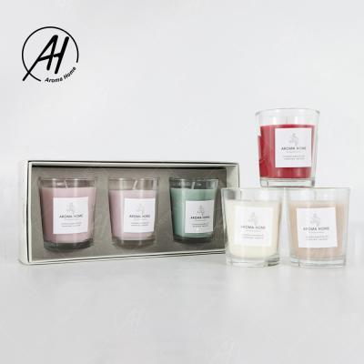 Cina Insieme variopinto 5.5OZ 3PCS del regalo della candela del profumo della cera di Mini Home Glass Jar Soy del partito di aromaterapia in vendita
