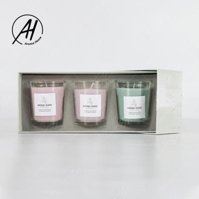Cina Insieme variopinto 5.5OZ 3PCS del regalo della candela del profumo della cera di Mini Home Glass Jar Soy del partito di aromaterapia in vendita