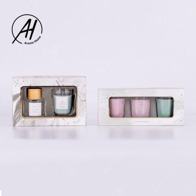 Cina Insieme variopinto 5.5OZ 3PCS del regalo della candela del profumo della cera di Mini Home Glass Jar Soy del partito di aromaterapia in vendita