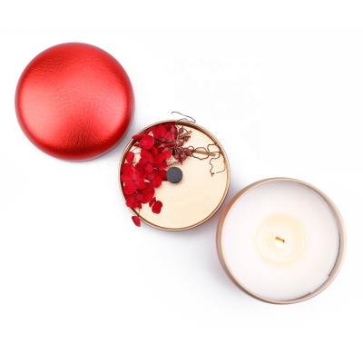 Cina Gli omaggi di nozze hanno asciugato la fragranza Tin Scented Candle Handmade del fiore in vendita