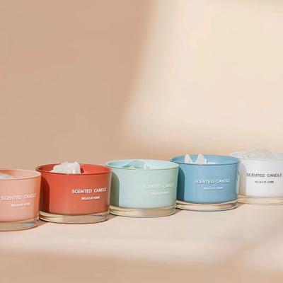 Cina La pietra variopinta su ordinazione Crystal Aromatherapy Soy Wax Scented esamina in controluce il lusso di rilassamento in vendita