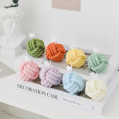 China A bola de lã pequena do fio da vela da aromaterapia feito a mão de Diy do ponto deu forma a Art Candles à venda
