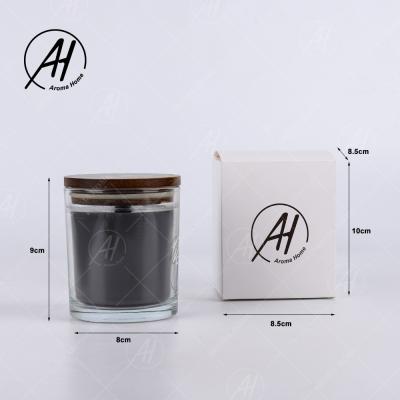 China Black Chocolate Scents Unique Scented Candles With Lid And Gift Box for sale