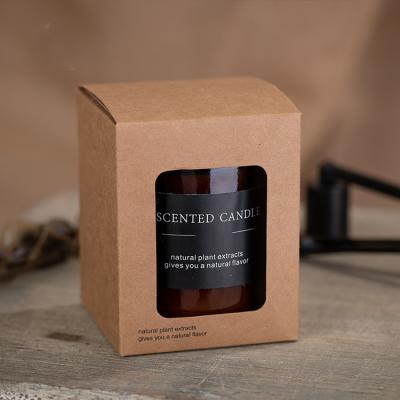 Cina Colore 180g di Brown delle candele della soia del barattolo di Amber Glass Soy Wax Scented in vendita