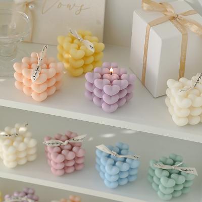 Cina Il cubo di Rubik di amore del nuovo anno di DIY esamina in controluce il regalo geometrico profumato di aromaterapia in vendita