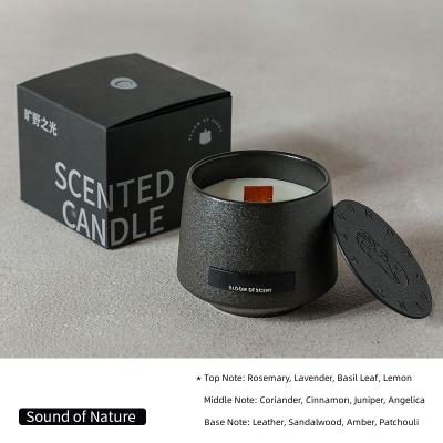 Cina Fragranze regalo in ceramica nera personalizzato candela profumata per la decorazione domestica in vendita